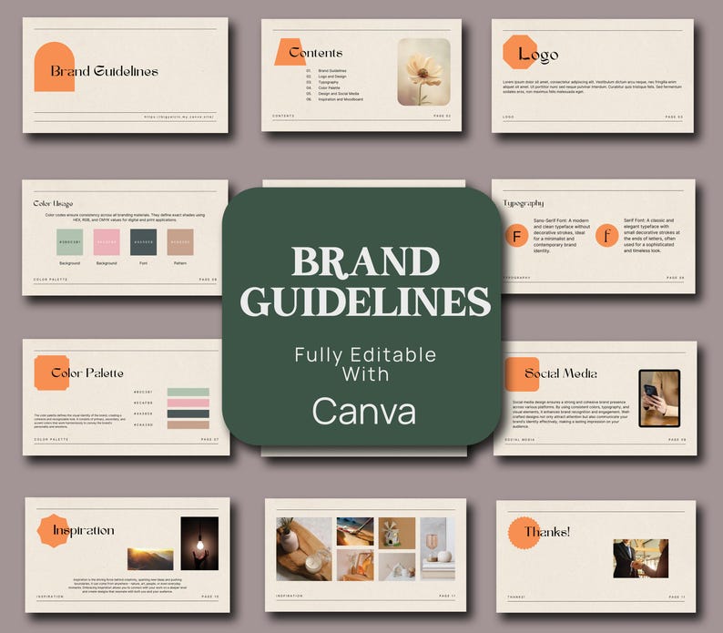 Bespoke Brand Guidelines PDF / Complete Visual Identity / Custom ...