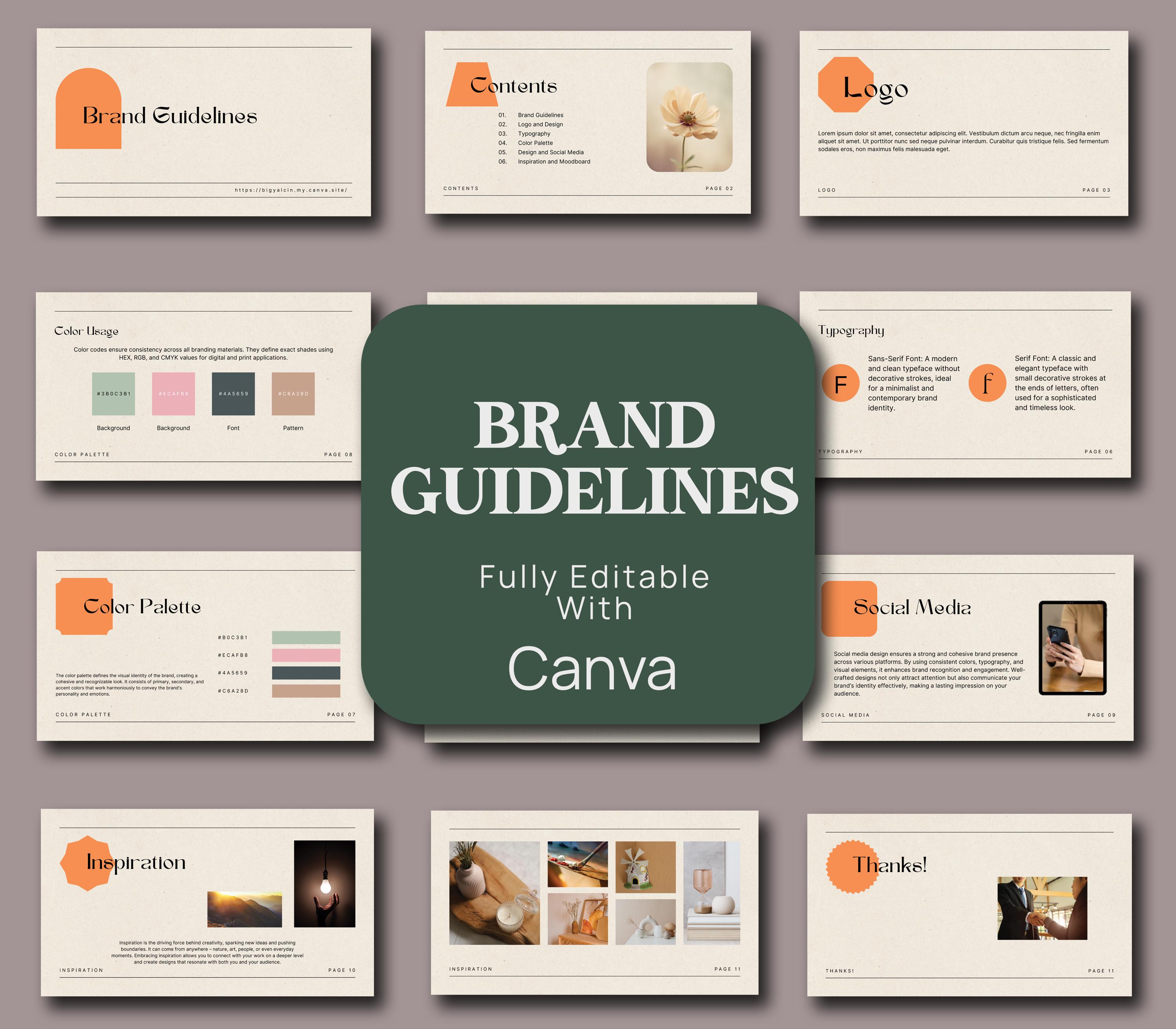 Bespoke Brand Guidelines PDF / Complete Visual Identity / Custom ...