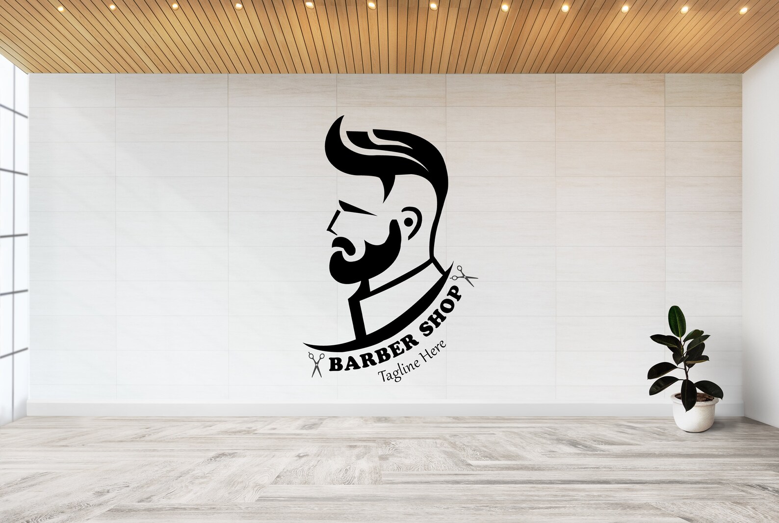 Editable Barber Logo / Barber Shop Logo Design / Mustache Logo ...