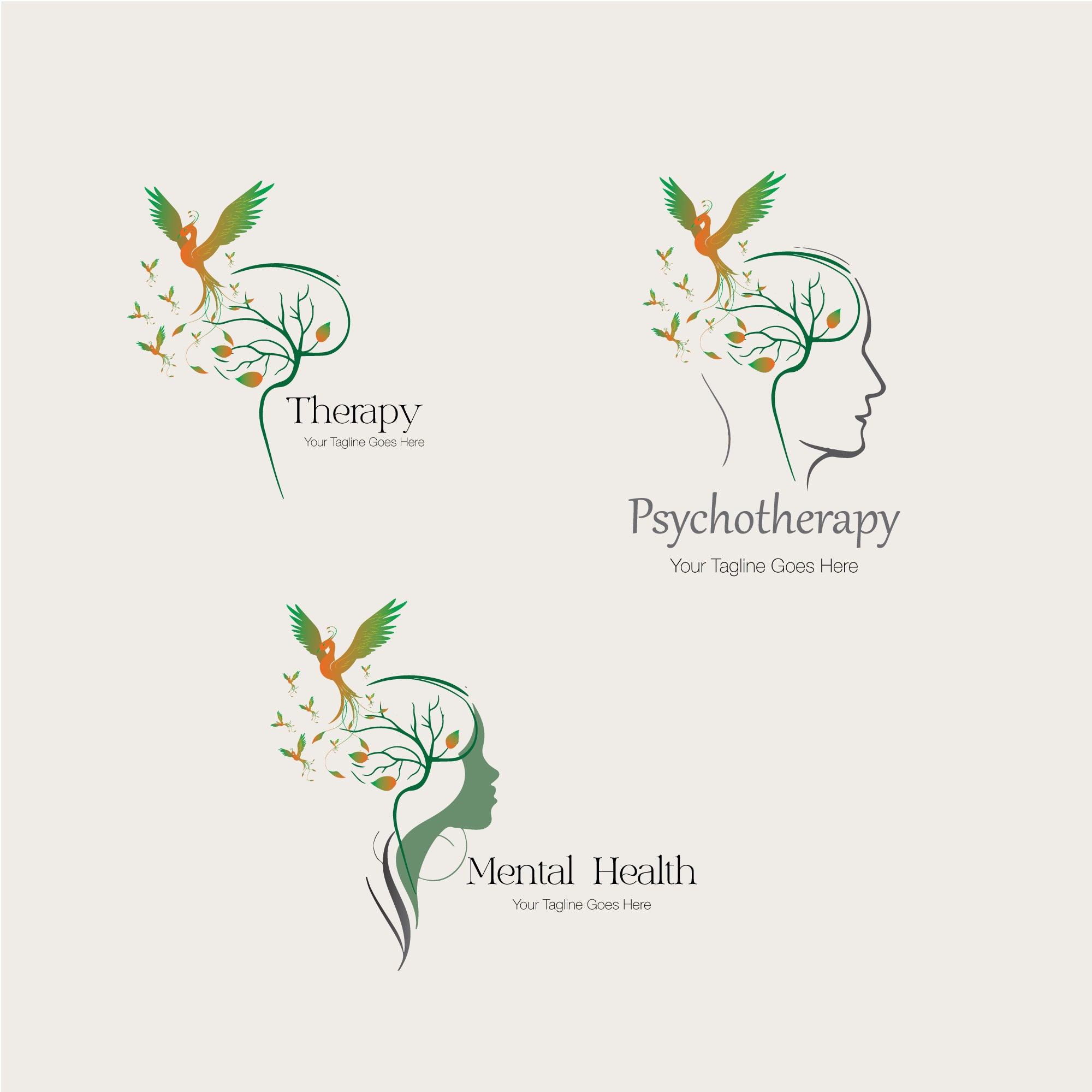 Therapy Psychology Logo Branding Kit / Modern Logo Design for ...