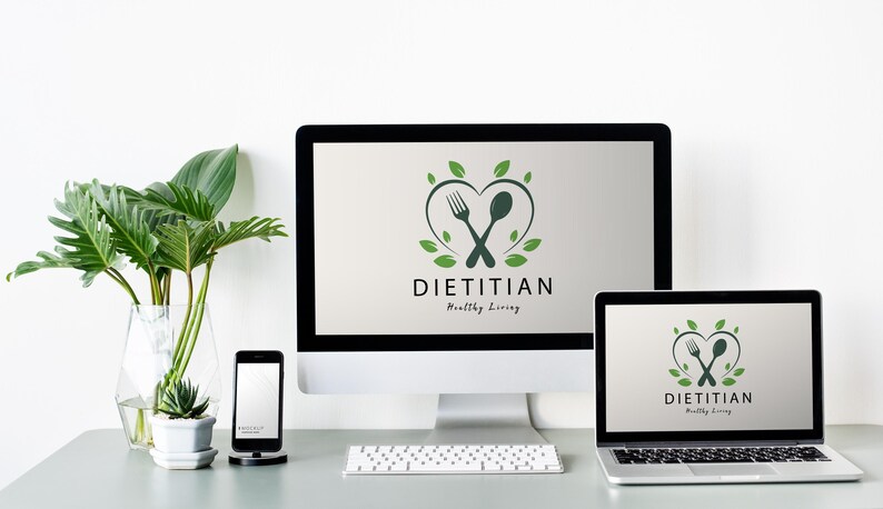 Custom Dietitian Logo Design: Modern Wellness Brand (digital Product ...