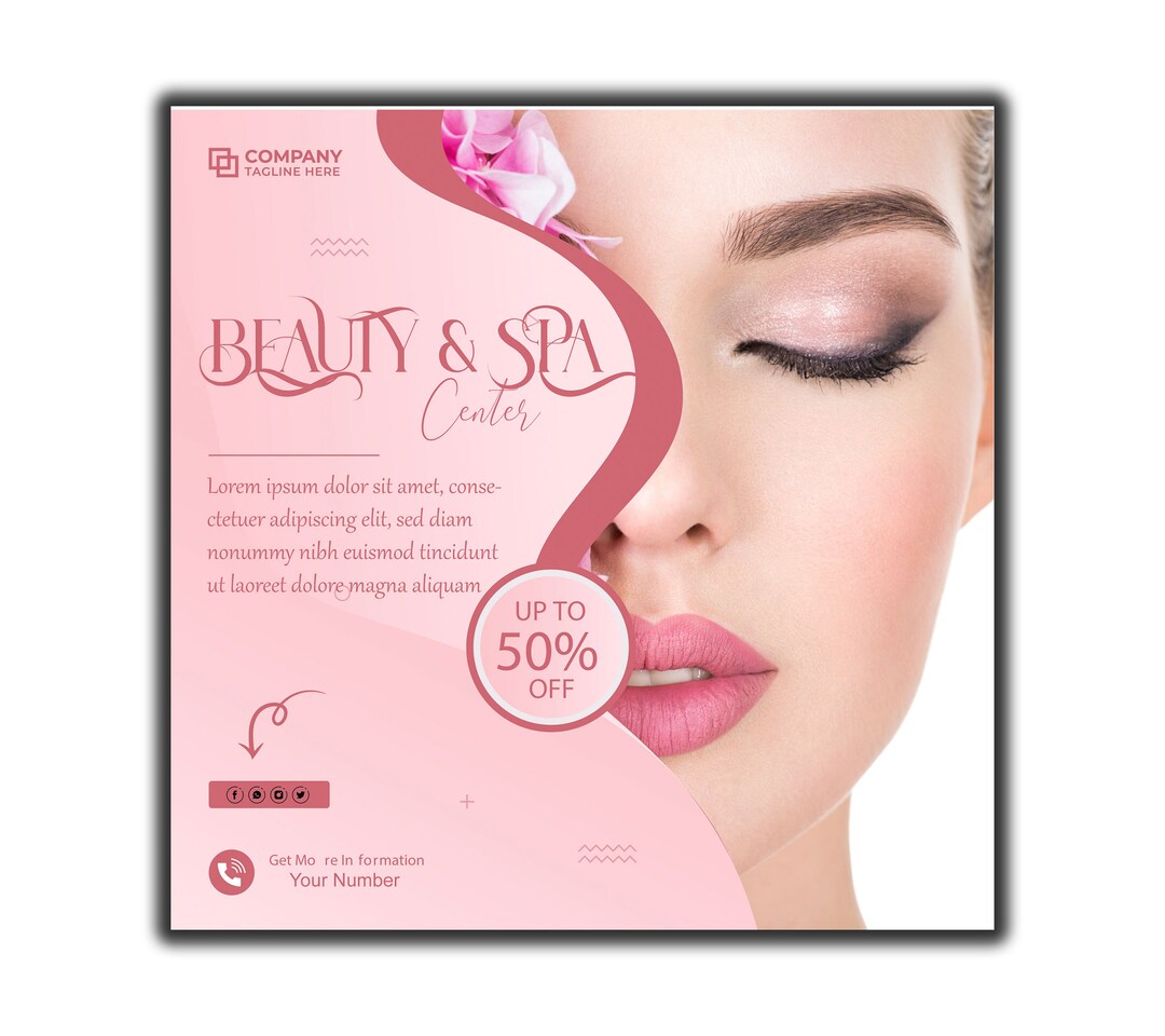 Beauty Salon Flyer Design / Spa Services Flyer / Facial Beauty ...