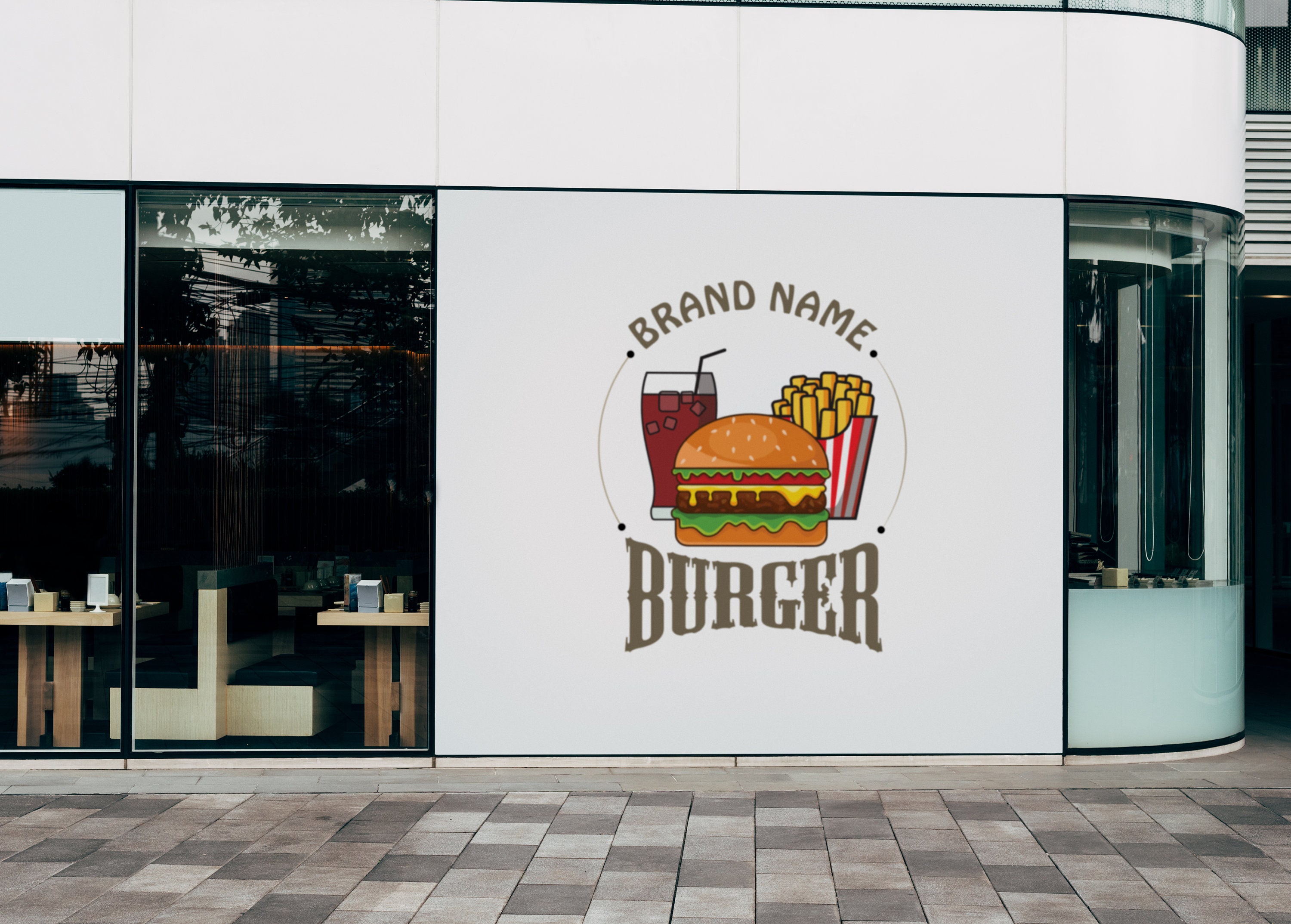 Burger Logo Design / Burger Shop Logo / Editable Fast Food - Etsy