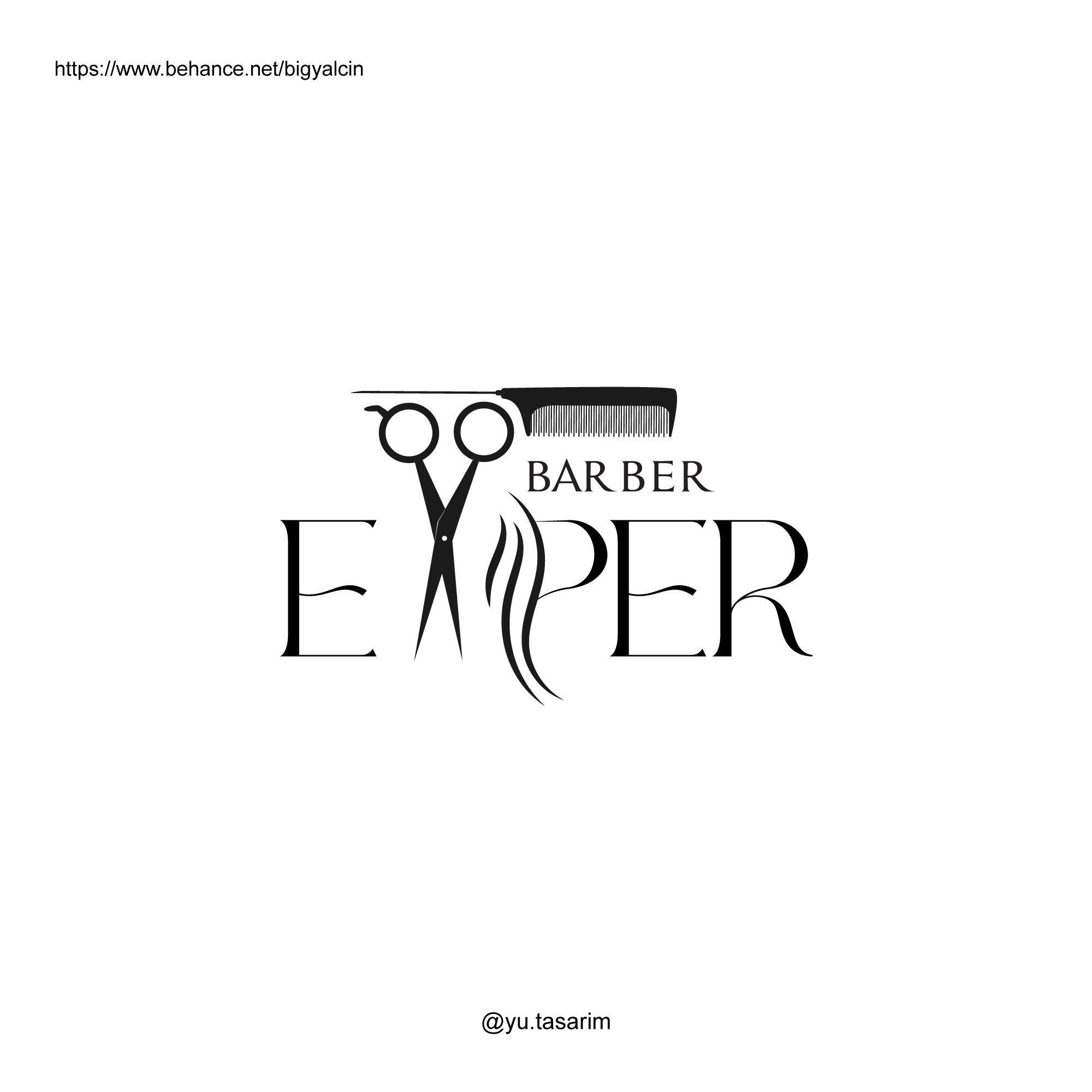 Barber Logo / Hair Stylist Logo / Editable Barber Shop Logo / - Etsy