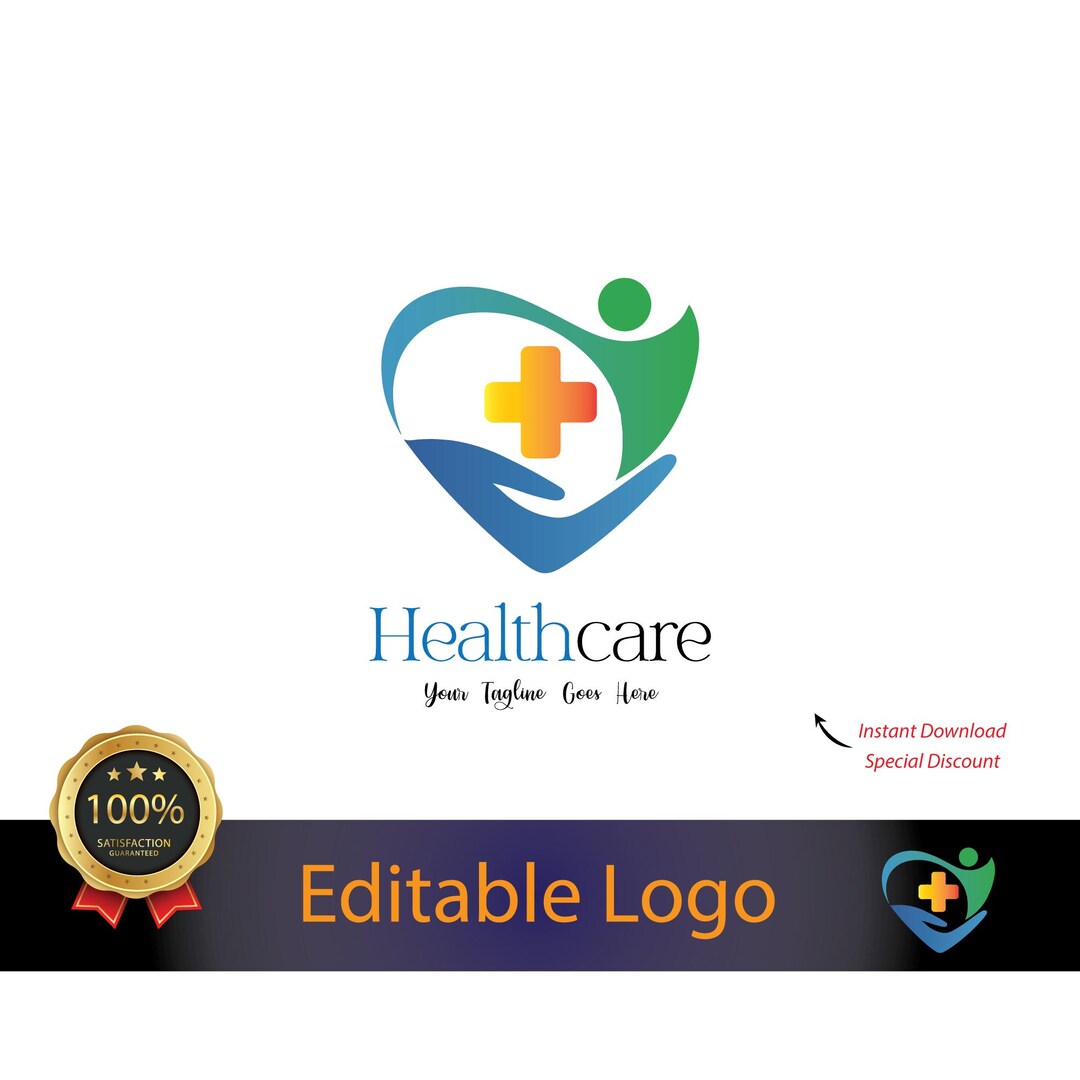 Medical Logo Design: Editable Healthcare Clinic Logo (digital Download ...