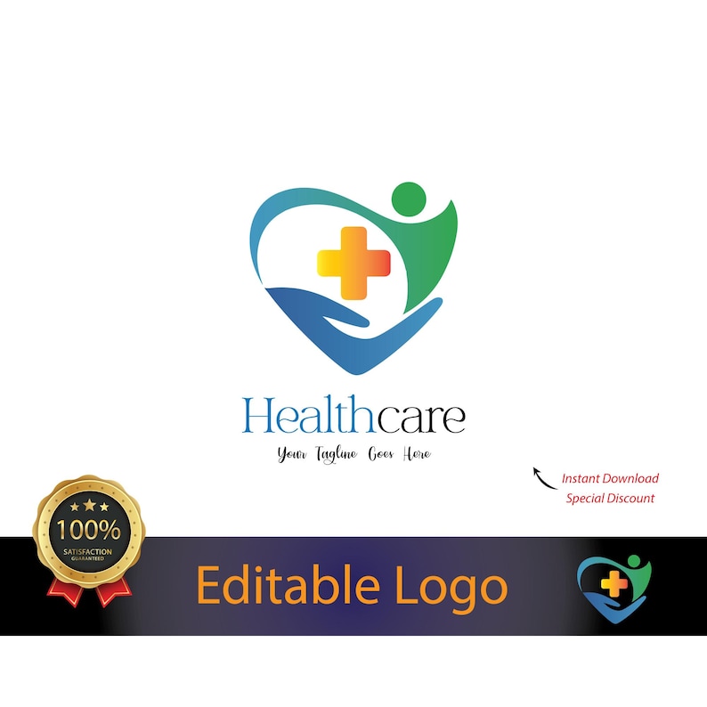 Medical Logo Design: Editable Healthcare Clinic Logo (digital Download ...
