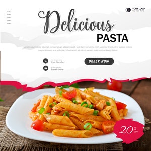 Flyer for Pasta Salad / Spaghetti Flyer Template / Italian Food Flyer ...
