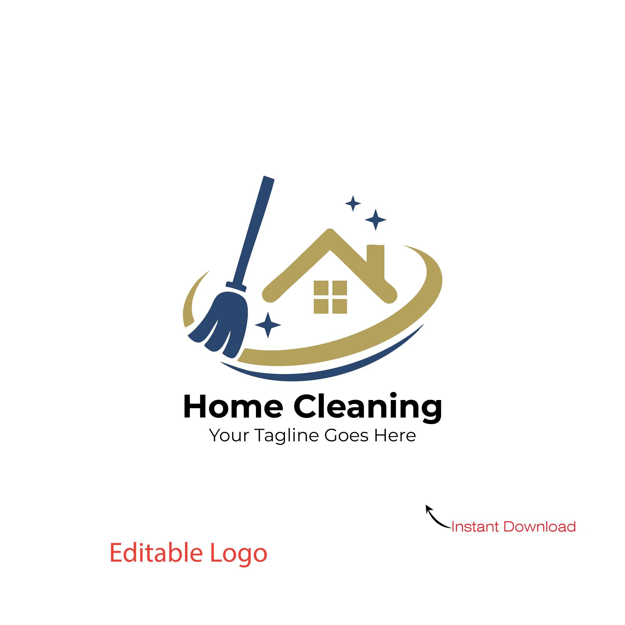 Minimal Cleaning Service Logo – Home Care & Maid Service Branding ...