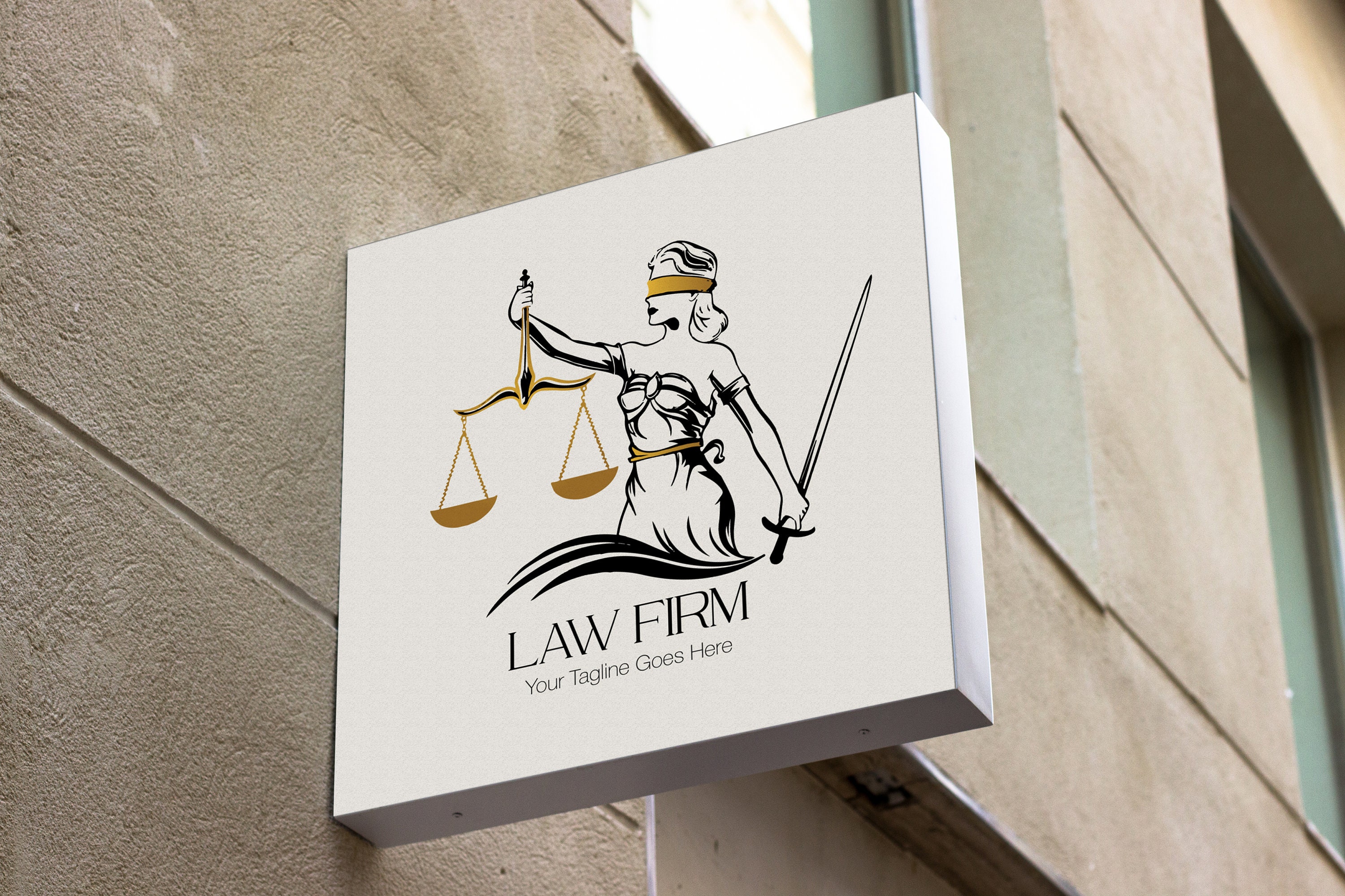 Law Firm Logo Design - Editable and Customizable / Custom Lawyer Logo ...