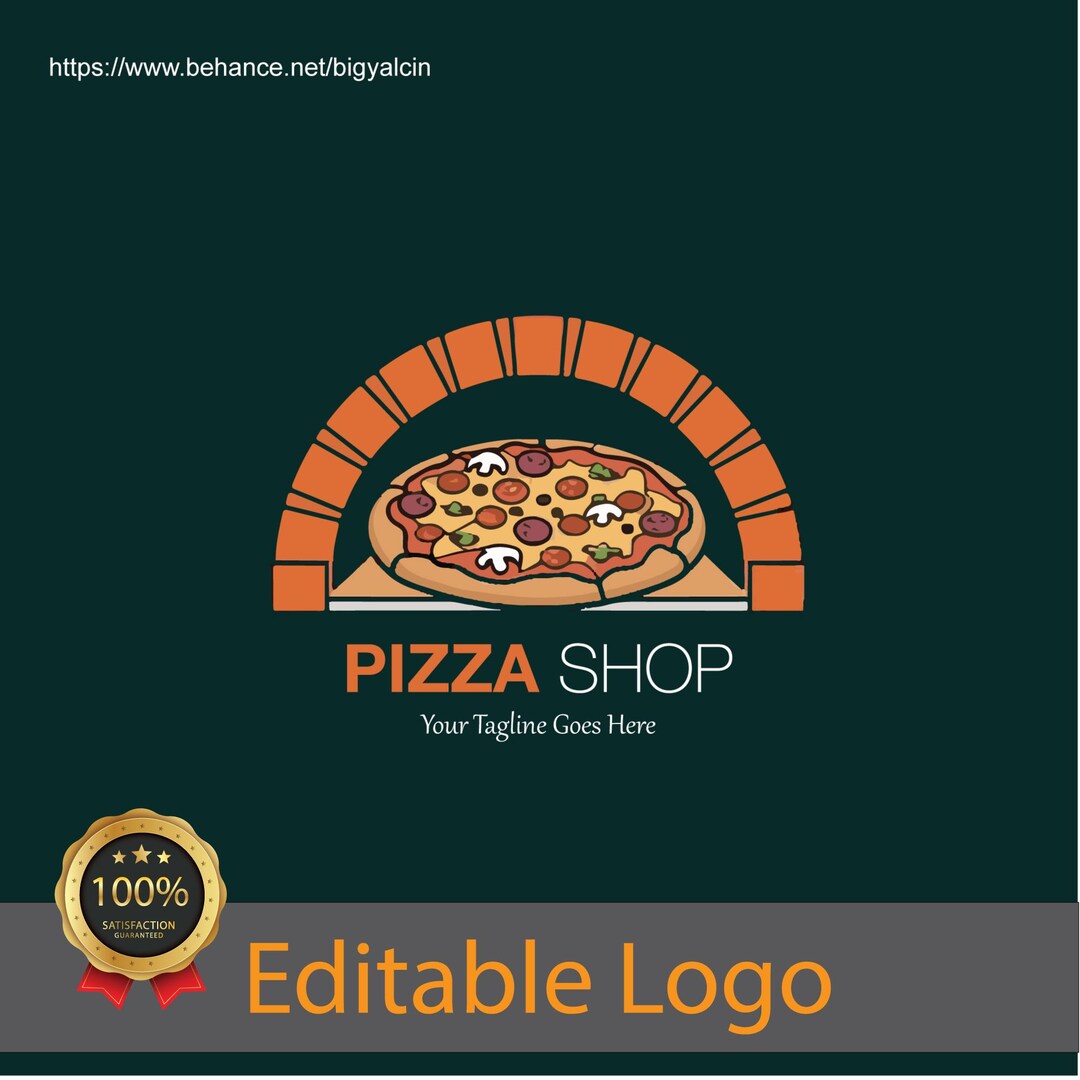 Delicious Pizza Logo Design: Pizzeria & Fast Food Branding (AI, JPG ...
