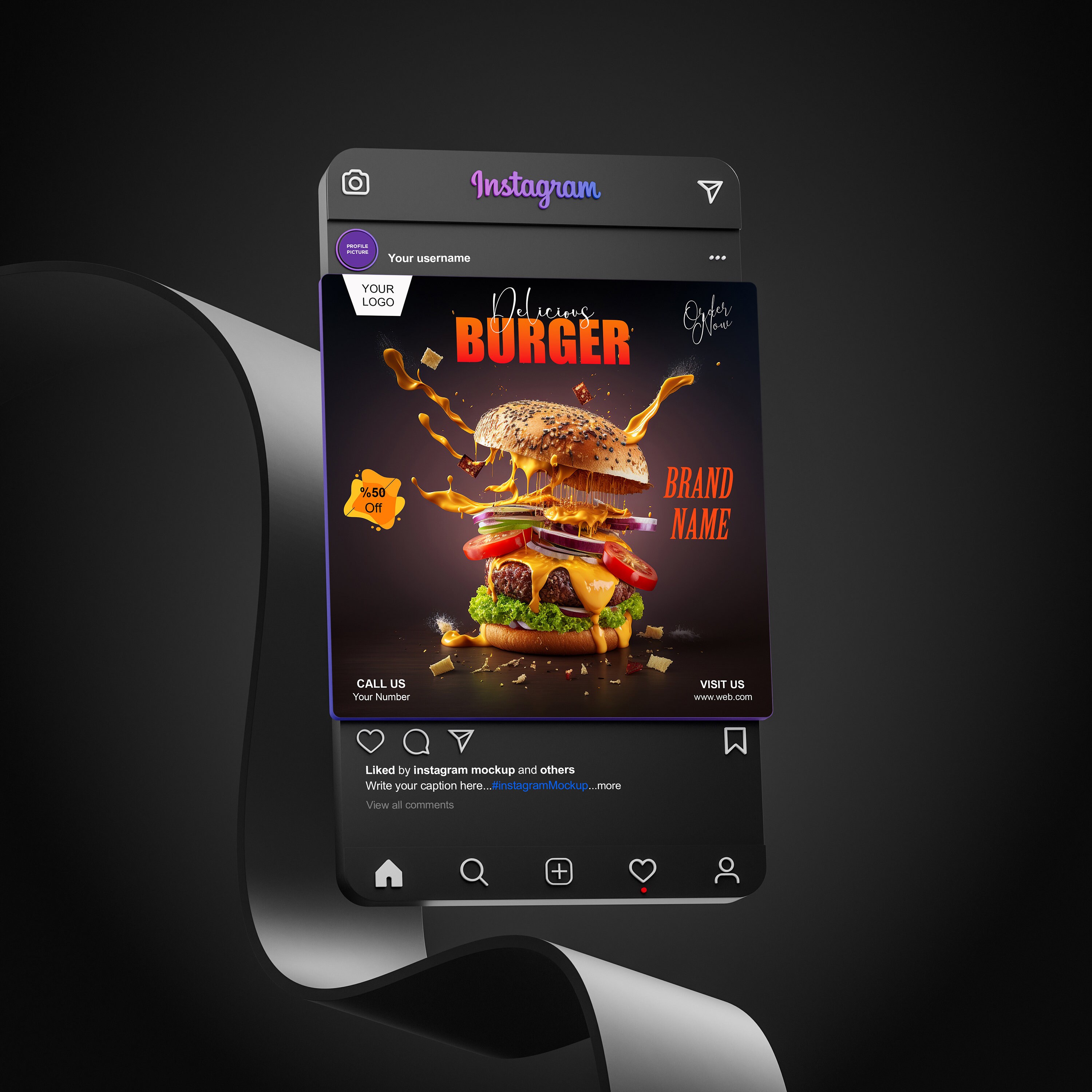 Burger Flyer Design / Burger Marketing Social Media / Fast Food ...