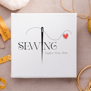 Knitting & Sewing Logo / Needle and Thread Logo - Tailored Design for ...