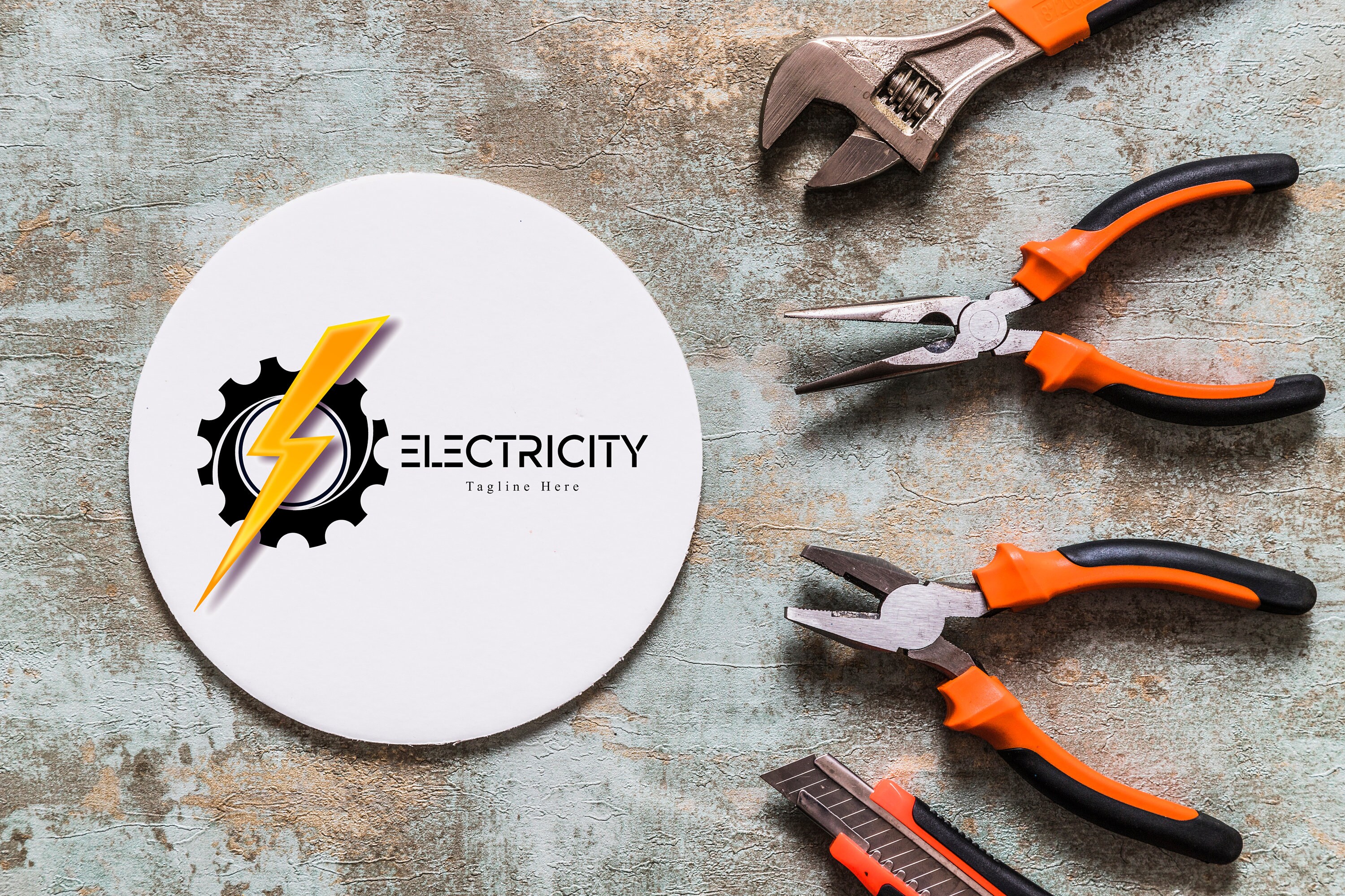 Electrician Logo Design / Electrical Logo / Thunder Logo / Handyman ...