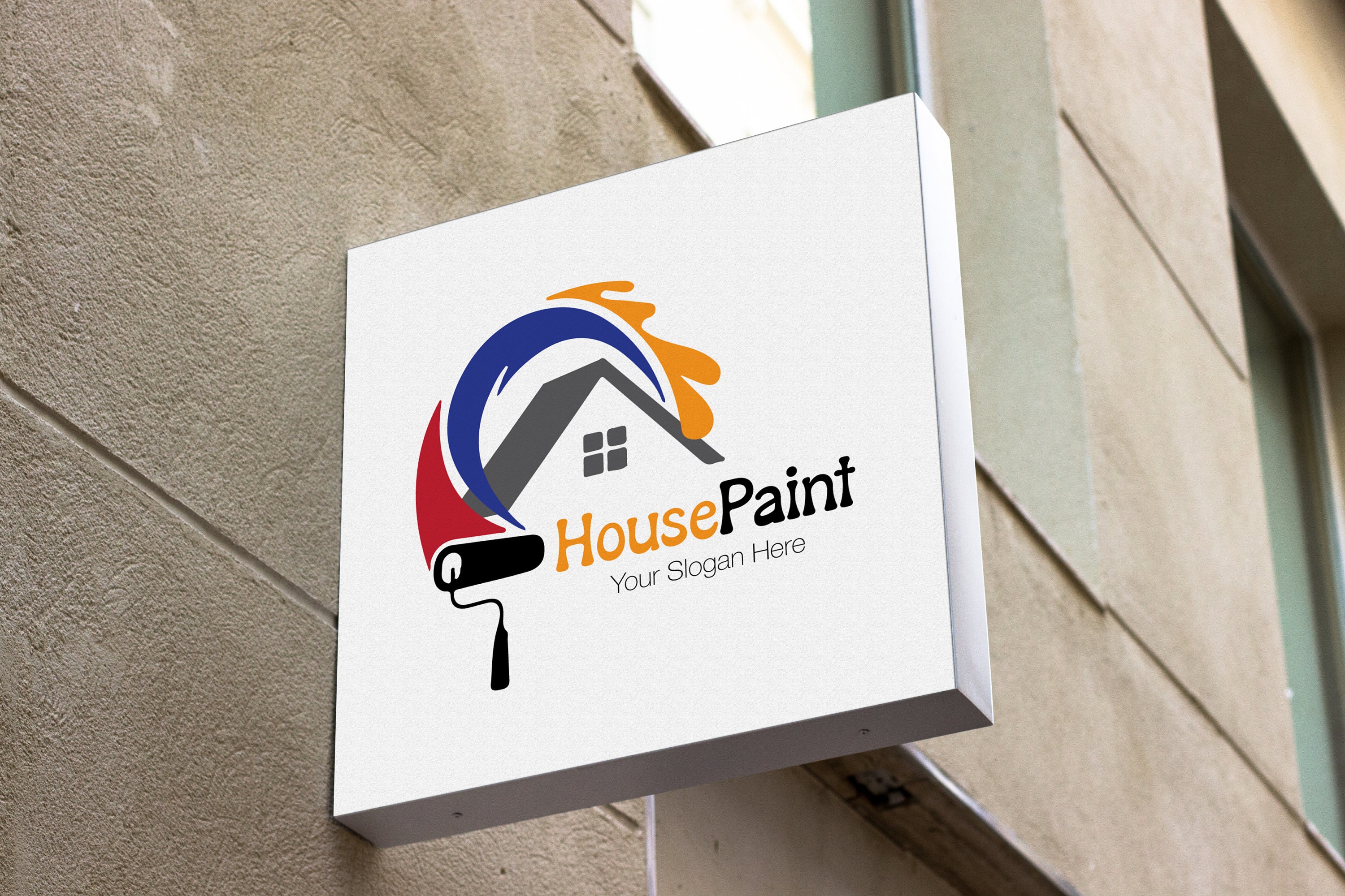 Custom Painting Company Logo / Colorful Painter Logo / Paint Brush Logo ...