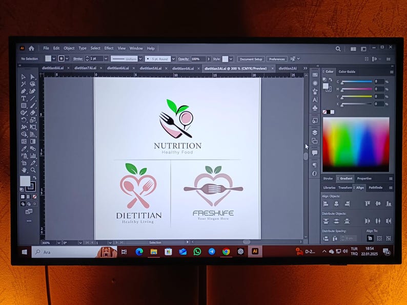Dietitian Logo Kit - Modern Designs for Health & Nutrition Coaches ...