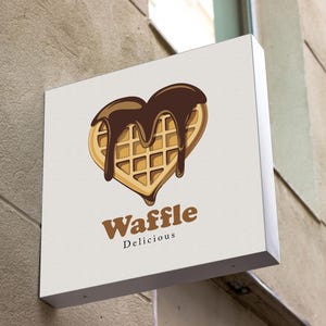 Custom Waffle Logo Design - Sweet & Modern Branding for Waffle Shops ...