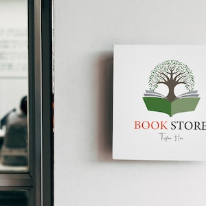 Book Logo Design / Book Shop Logo / Editable Book Store Logo / Book ...