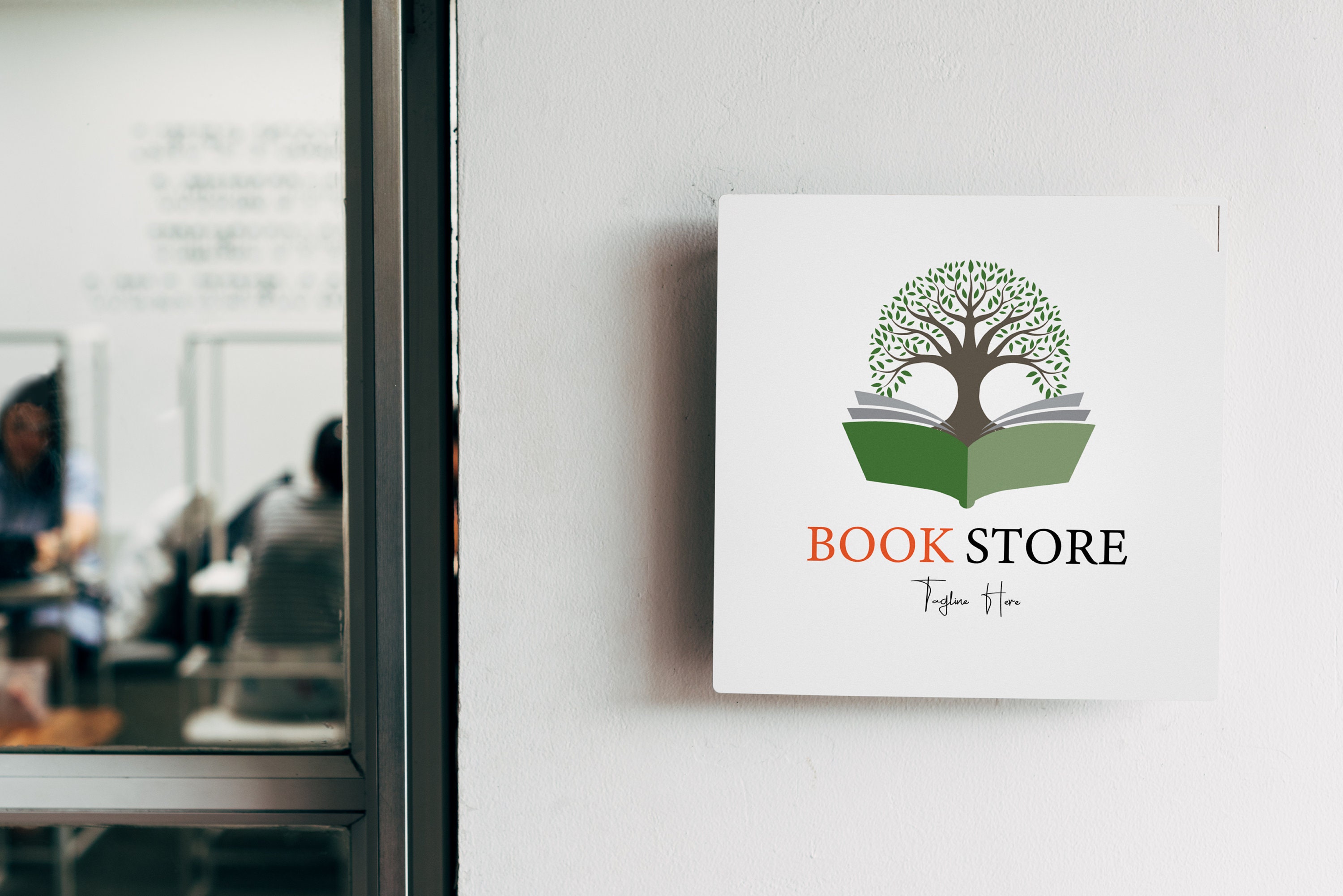 Book Logo Design / Book Shop Logo / Editable Book Store Logo / Book ...