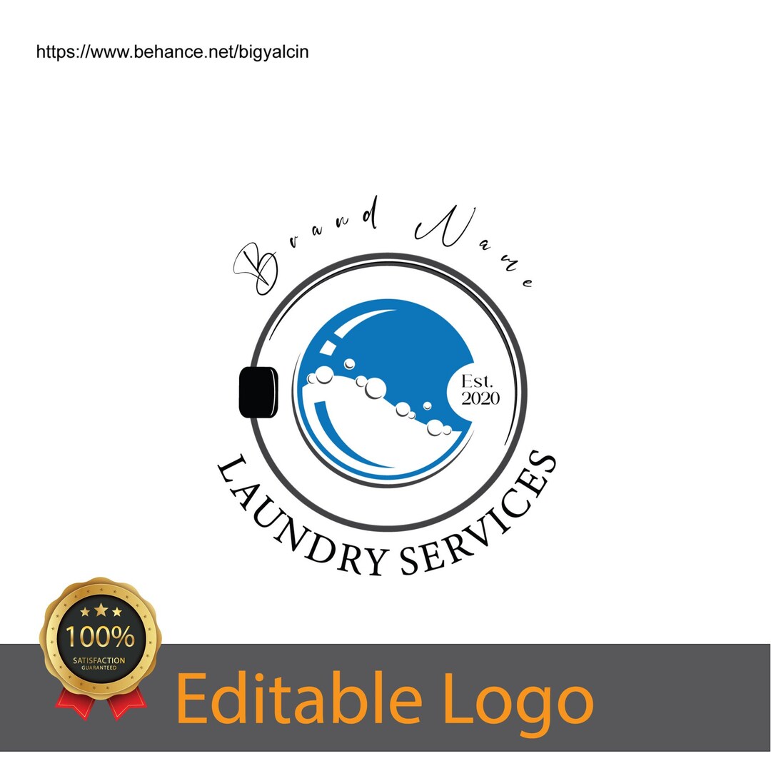 Premade Dry Cleaning Logo / Clothes Washing Logo / Dry Cleaner Logo ...