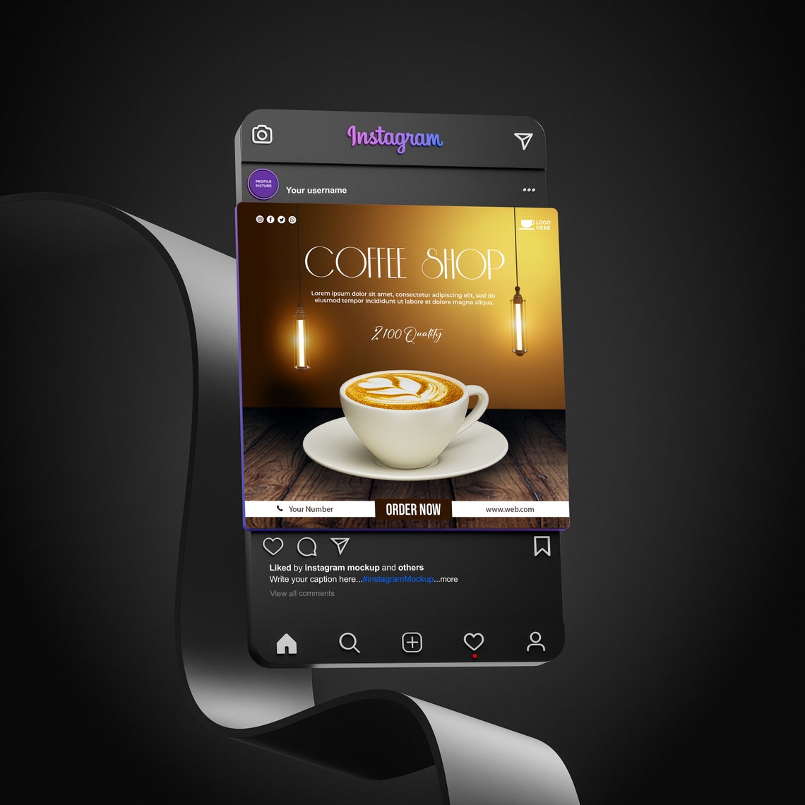 Editable Coffee Flyer / Cafe Flyer Design / Coffee Shop Instagram Post ...