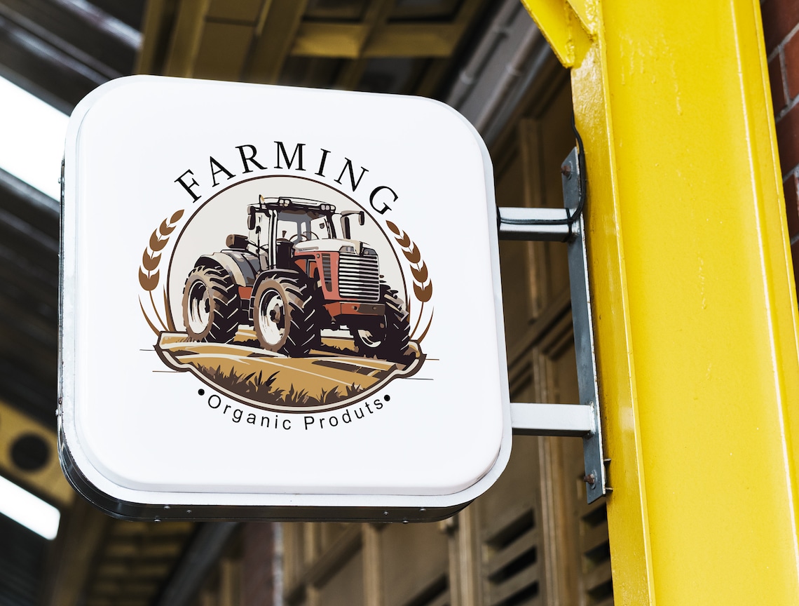 Agriculture Logo / Farm Logo Design / Tractor Logo Template / Farming ...