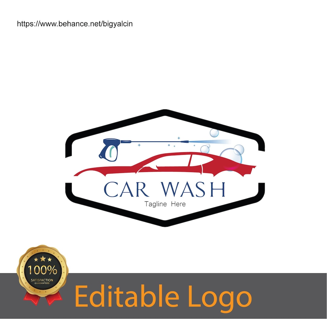 Custom Car Wash Logo – Perfect for Mobile & Hand Car Wash Services ...