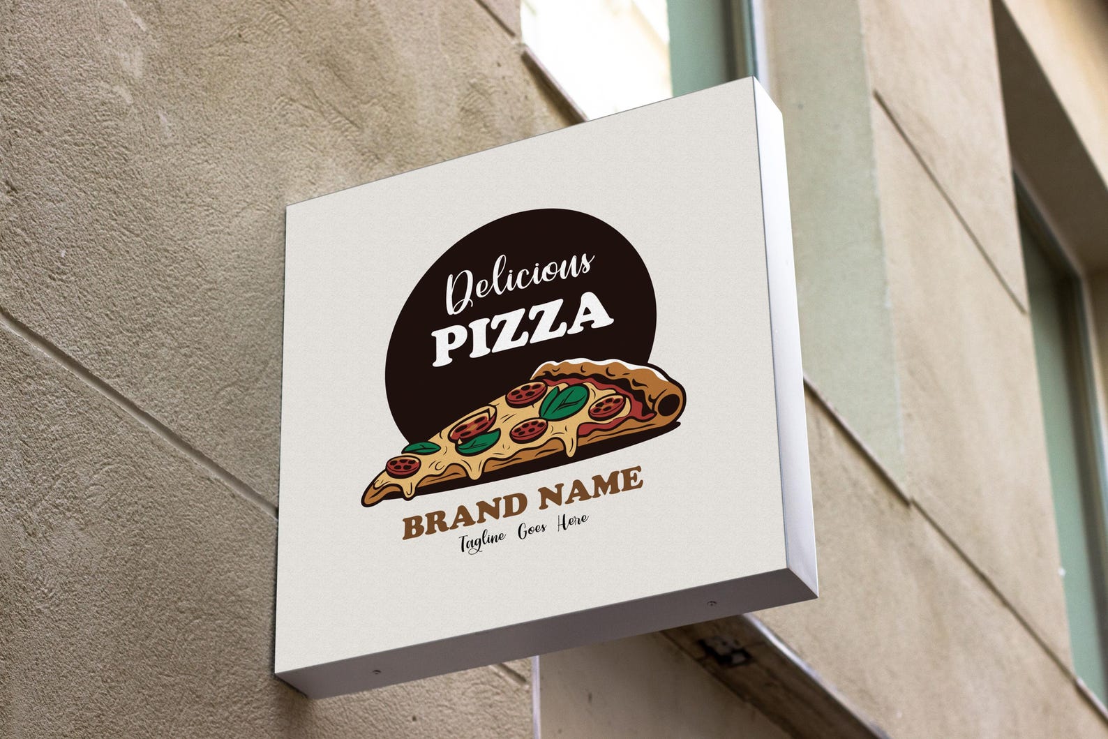 Unique Pizza Restaurant Logo Design: Editable AI, JPG, PDF (digital ...
