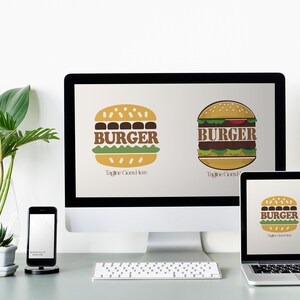 Custom Burger Logo Design Kit for Restaurant Owners / Fast Food Logo ...
