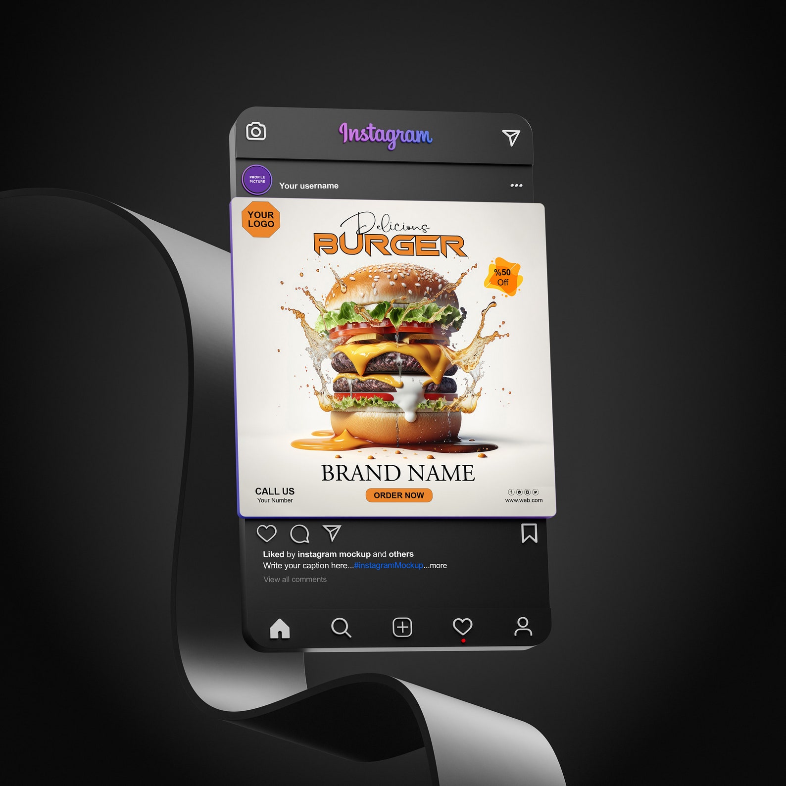 Burger Shop Flyer / Burger Fast Food Menu / Burger Marketing Social ...