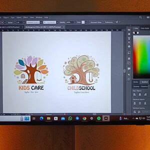 Kindergarten Logo Kit / Fun, Colorful, Editable (AI File) - Etsy