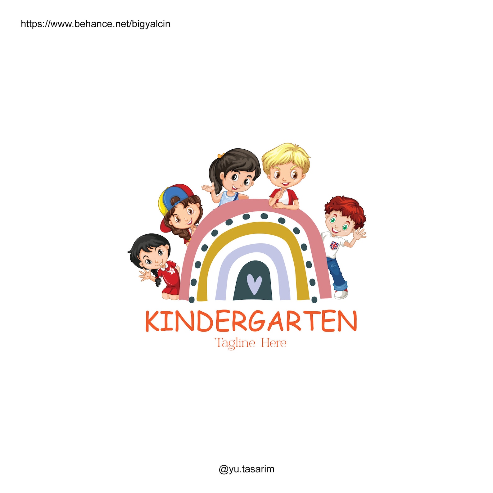 Diy Kindergarten Logo Design / Preschool Logo / Kids Logo Template ...