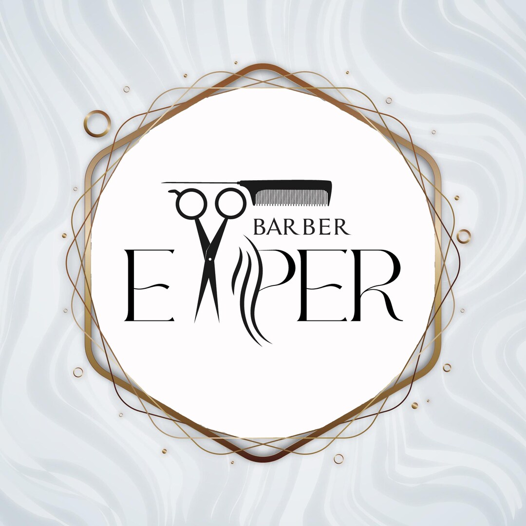 Barber Logo / Hair Stylist Logo / Editable Barber Shop Logo / - Etsy