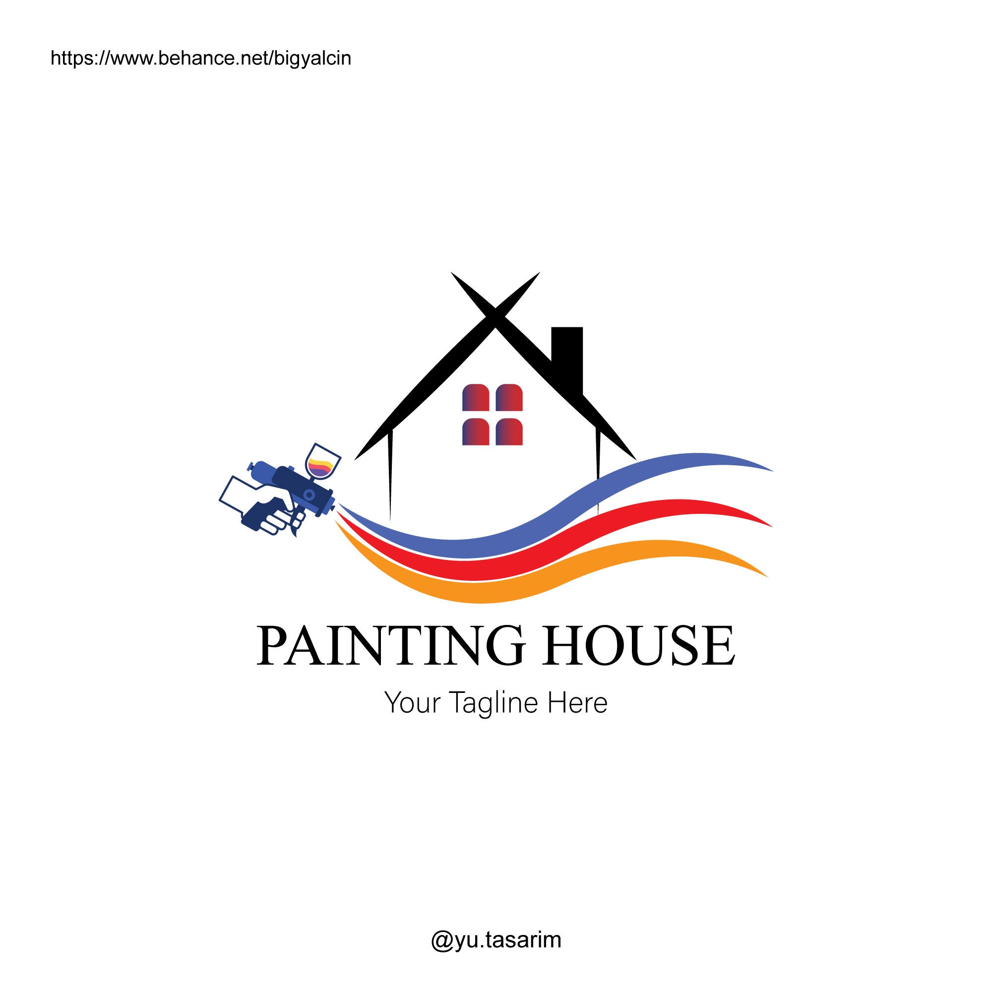 House Painting Logo / Drywall Logo Design / Home Improvement Logo ...