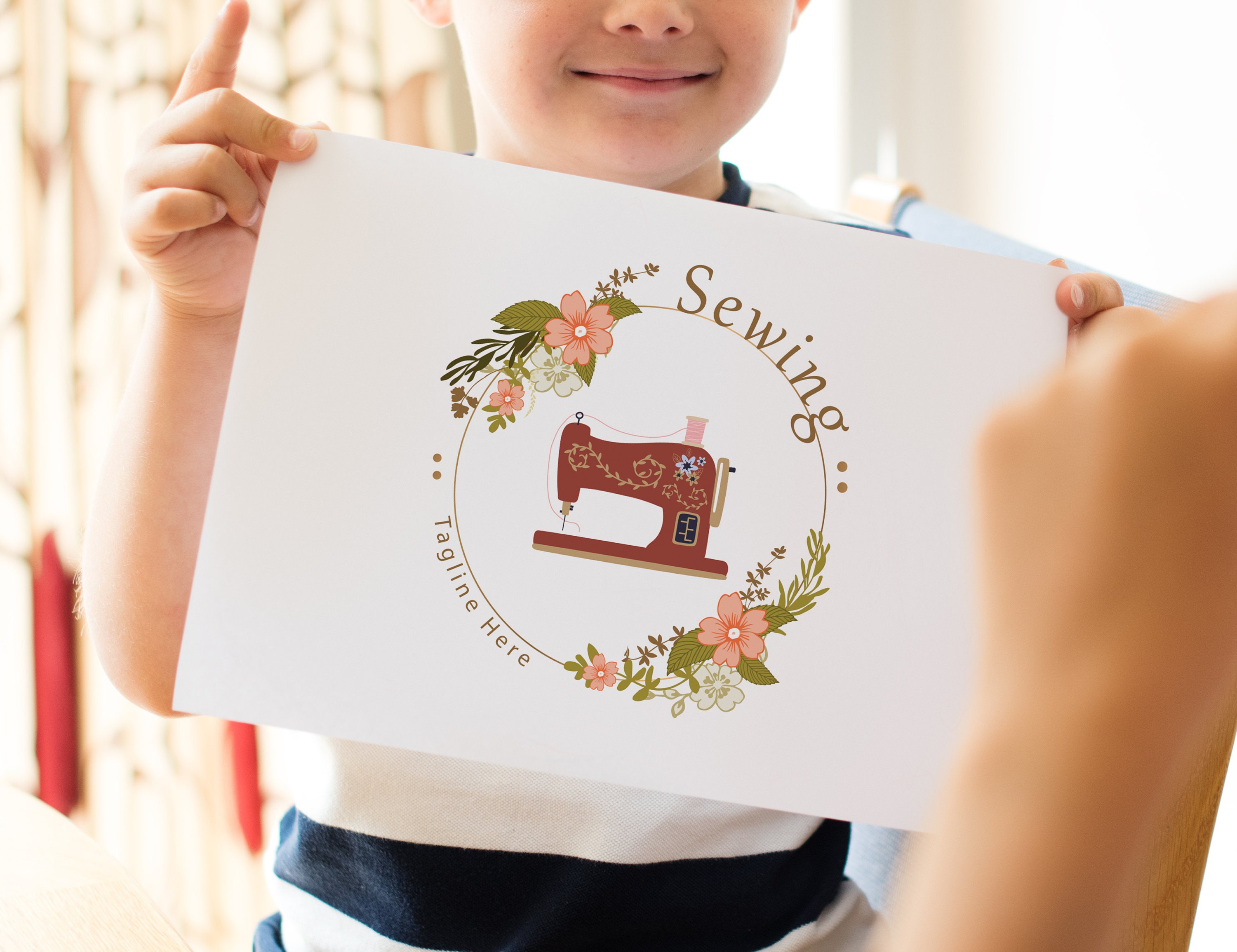 Sewing Logo Design / Editable Sewing Machine Logo / Tailor Logo ...