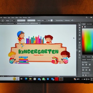Kindergarten Logo Design / Editable Preschool Logo / Child Care Logo ...