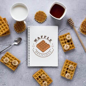 Premium Waffle Logo - Perfect for Cafés, Bakeries & Dessert Shops ...