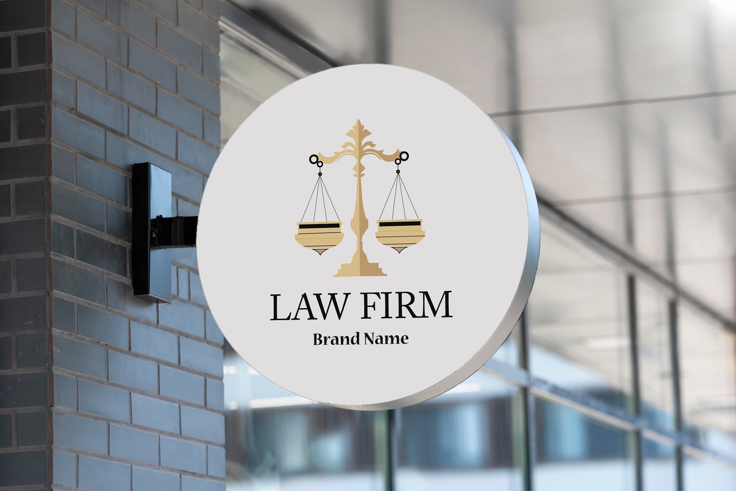Lawyer Logo Design / Editable Law Firm Logo / Law Services Logo / Law ...