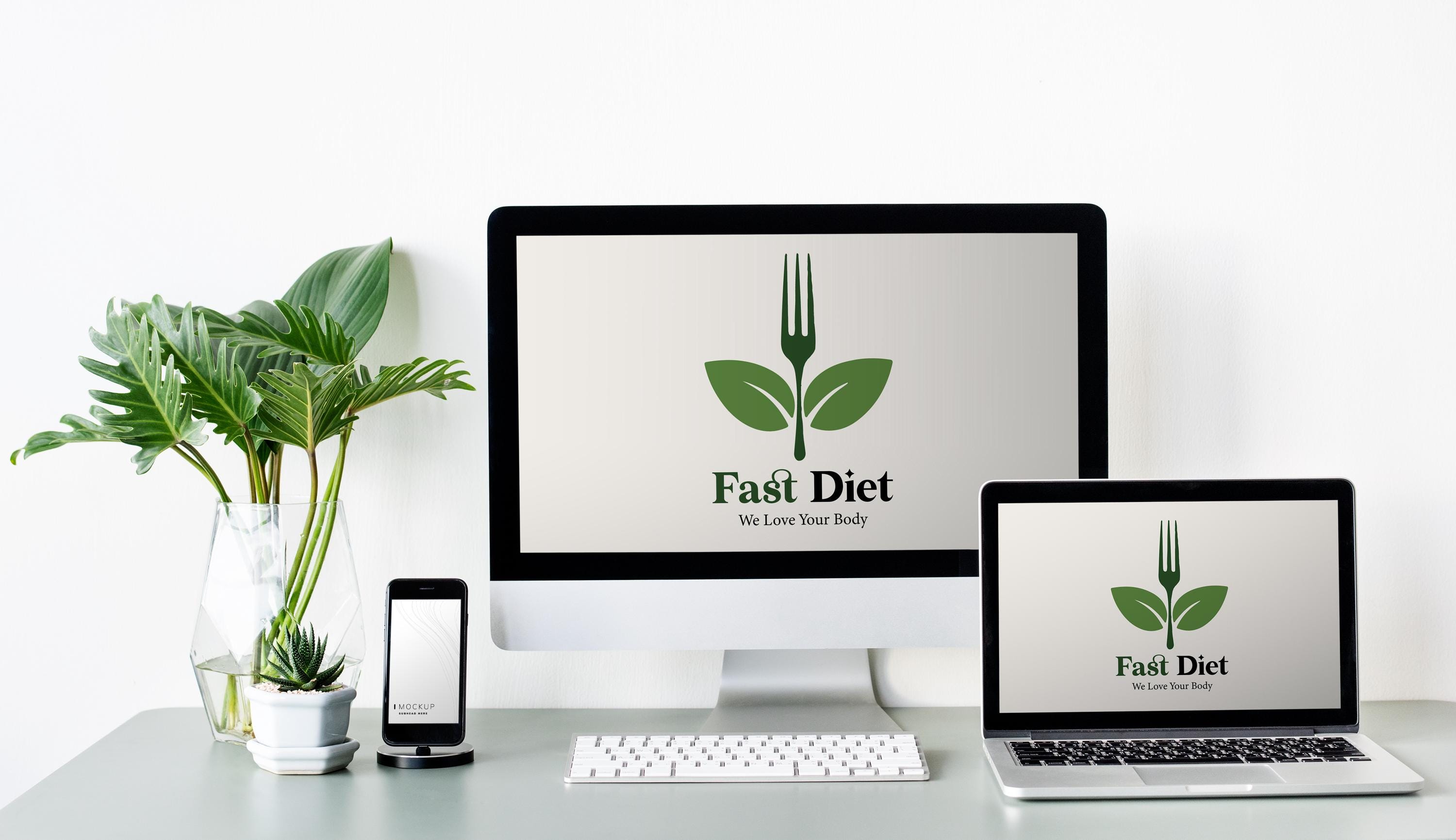 Custom Dietitian Logo Design: Wellness Coach Branding (digital Download ...