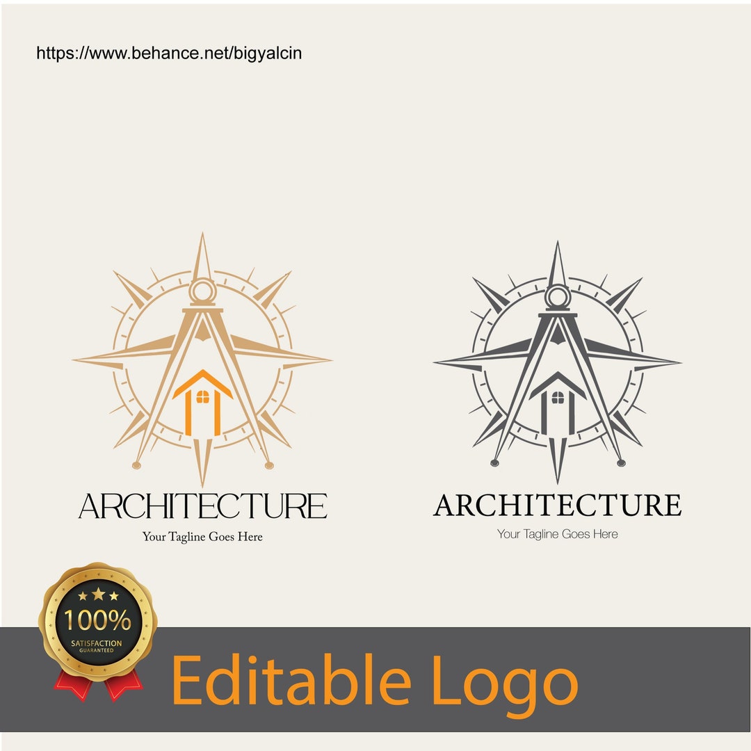 Architectural Compass Logo Design Kit / Architect Logo Design / Chic ...