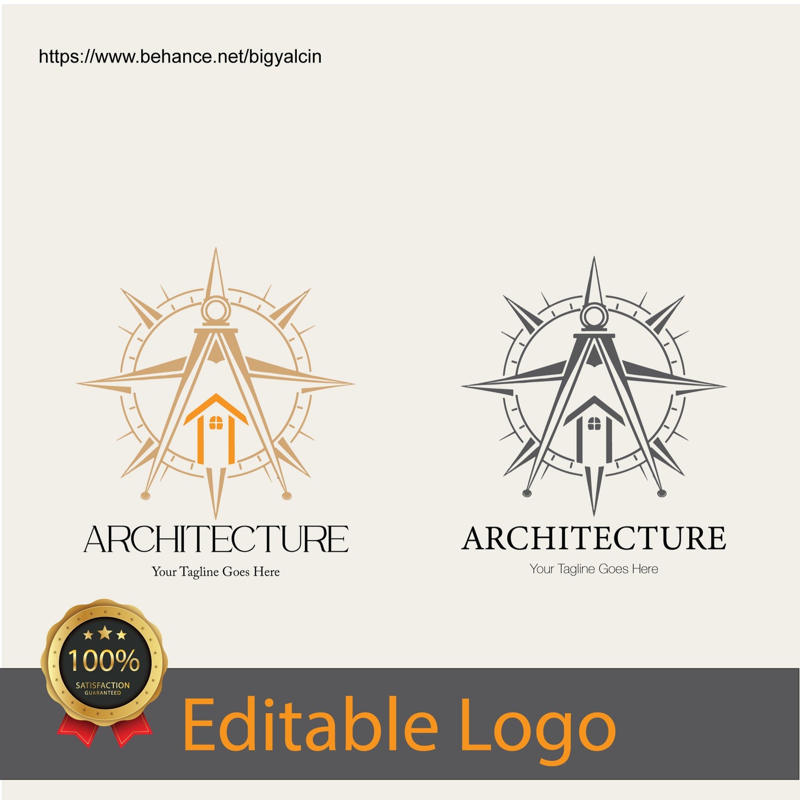 Architectural Compass Logo Design Kit / Architect Logo Design / Chic ...