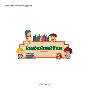 Kindergarten Logo Design / Editable Preschool Logo / Child Care Logo ...