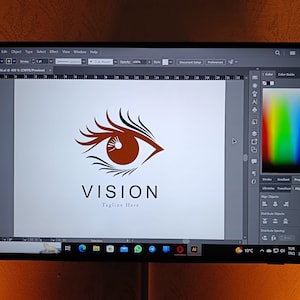 Custom Optometry Logo Design: Editable Eye Care Clinic Branding (AI ...