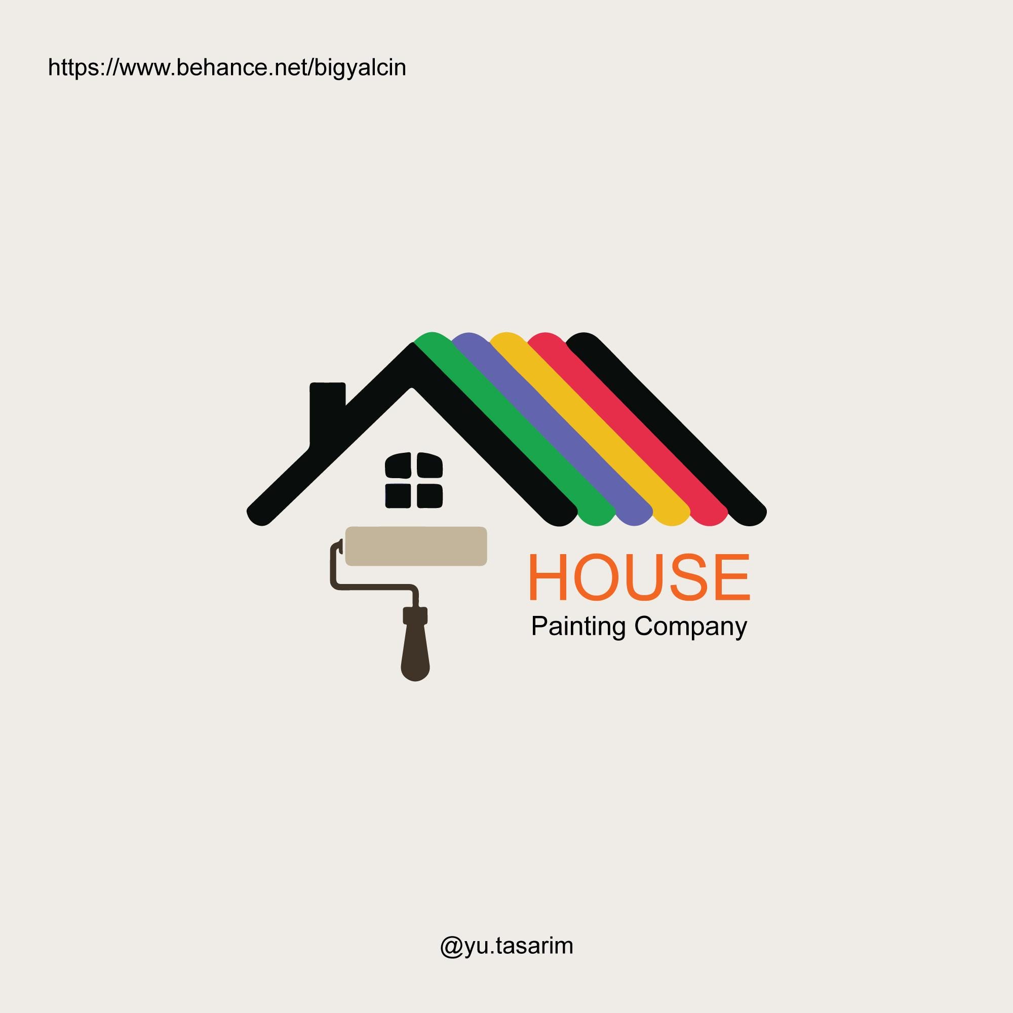 Custom House Painting Logo / Renovation Business Branding (AI, PDF, JPG ...
