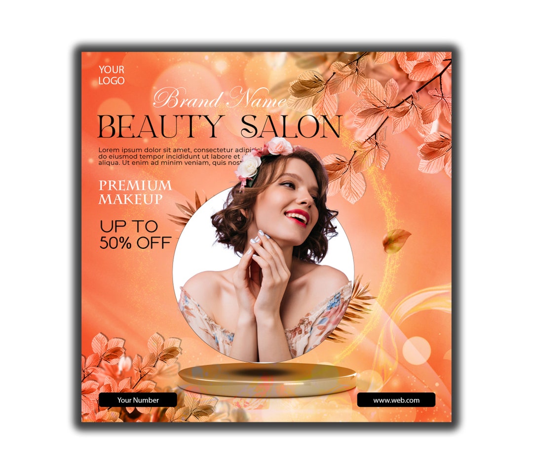 Customizable Beauty Flyer Template for Salons and Spas / Eye-catching ...
