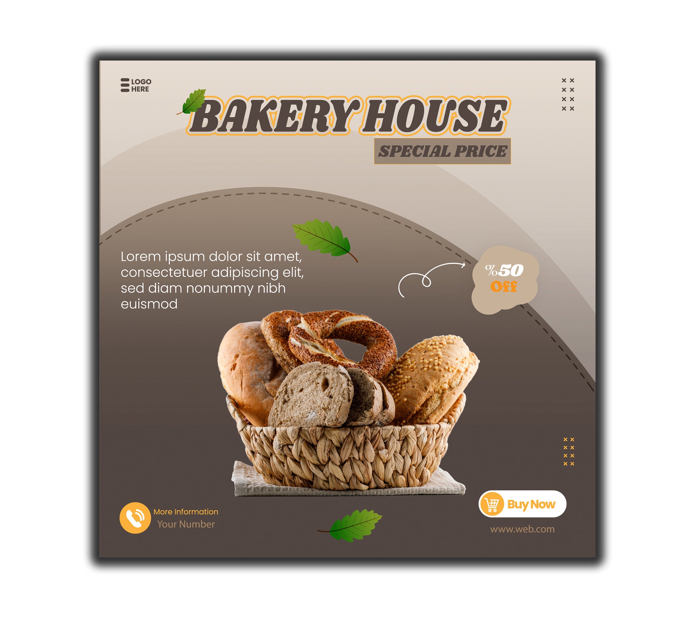 Bakery Flyer Template - Perfect for Advertising Your Bakery Business ...