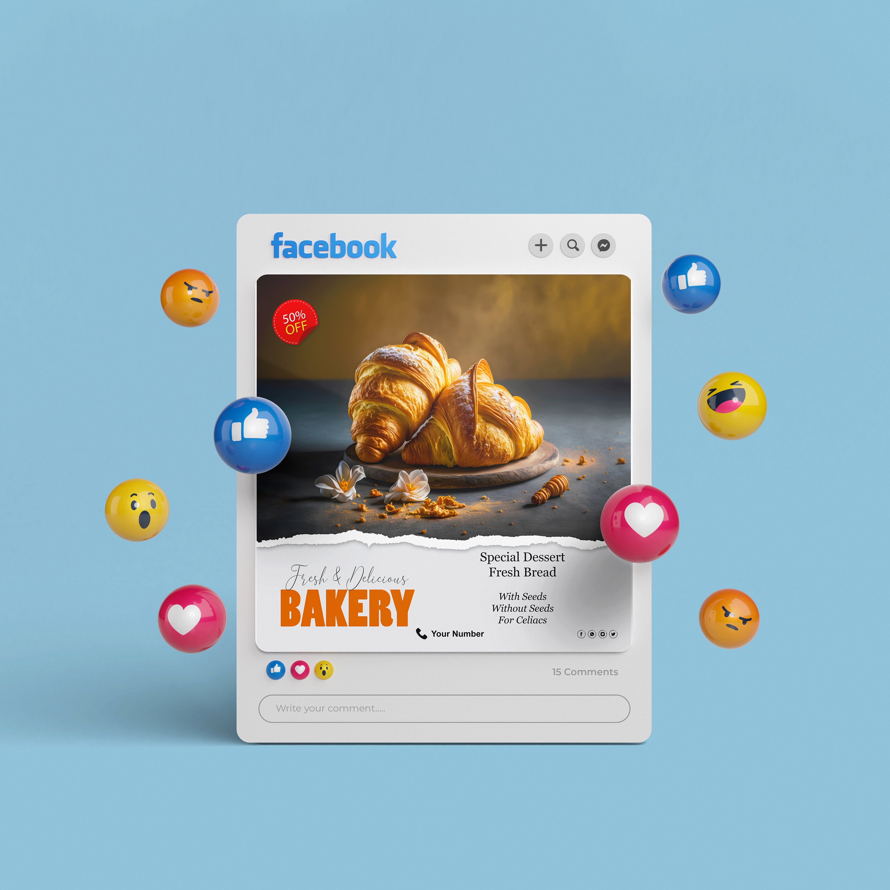 DIY Bakery Flyer Design / Cafe Flyer / Baker Social Media Post ...