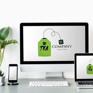 Charming Tea Shop Logo Design - Customizable and Unique / Modern Cafe ...