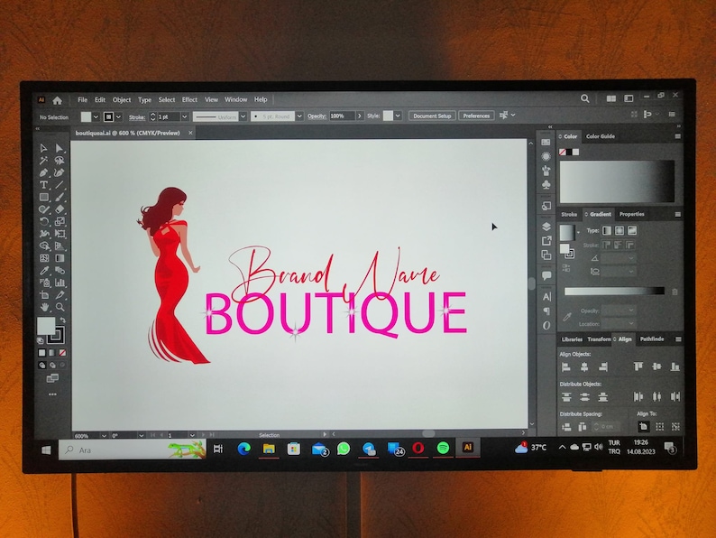 Boutique Logo Design / Editable Beauty Logo / Fashion Logo / - Etsy