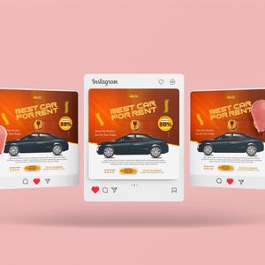 Car Rental Flyer Bundle – 3-in-1 Editable Templates for Auto Businesses ...