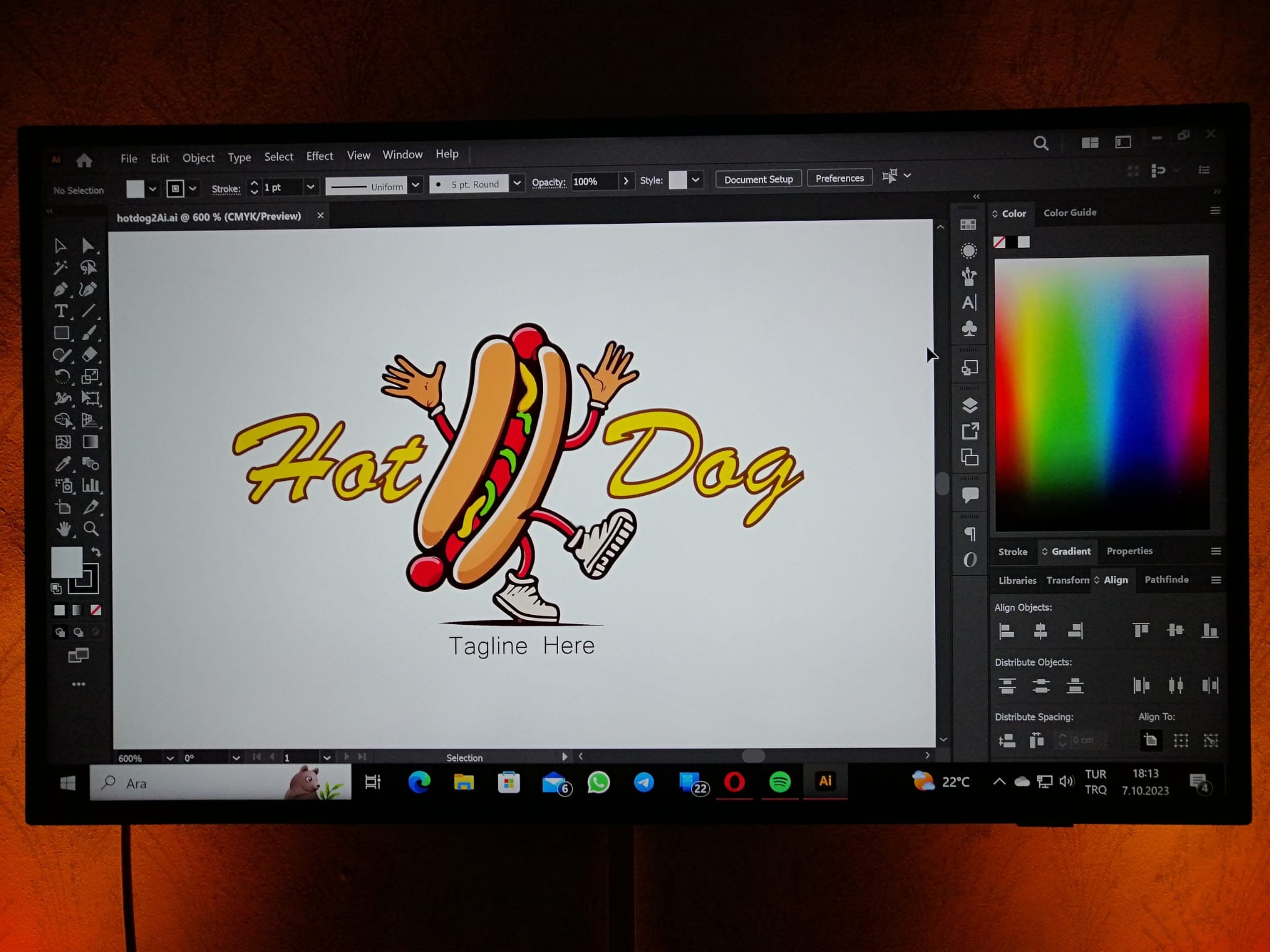 Editable Hot Dog Logo Design: Fast Food Restaurant Branding - Etsy
